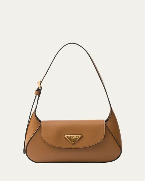 Prada City Flap Leather Shoulder Bag - F02z8 Caramel 0 N